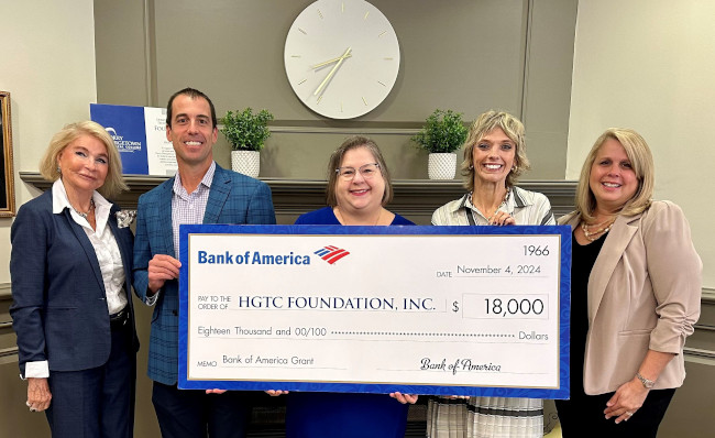 HGTC Foundation Receives $18,000 Grant from Bank of America to Support ...
